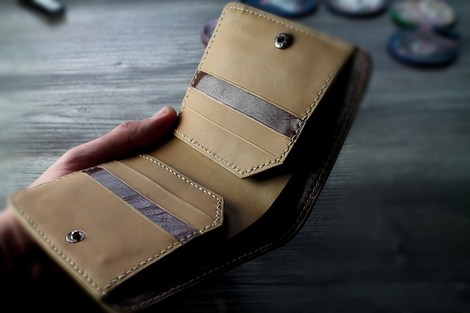 Leather Wallet Hand Tooled Leather Wallet With a Nice Little | Etsy