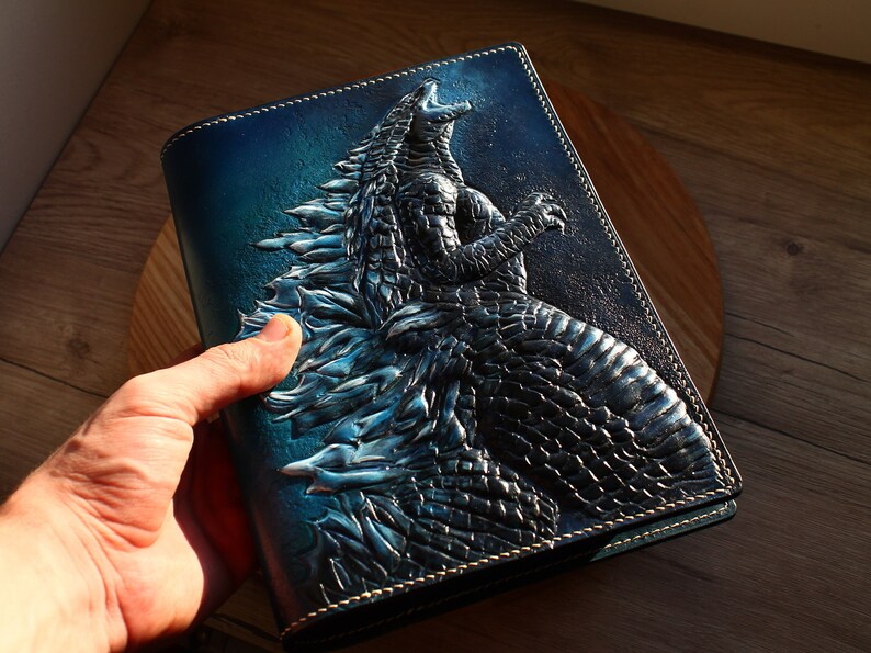 Custom Notebook Tooled Organizer Tooled Notebook Carved | Etsy