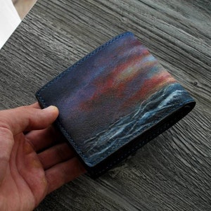 Ship Wallet. Hand-tooled Leather Ship Wallet, Sailboat Wallet, Carved ...