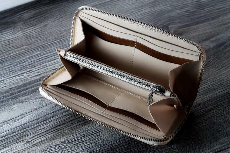 Pet Portrait Hand-tooled Wallet Zipper Wallet With Three - Etsy