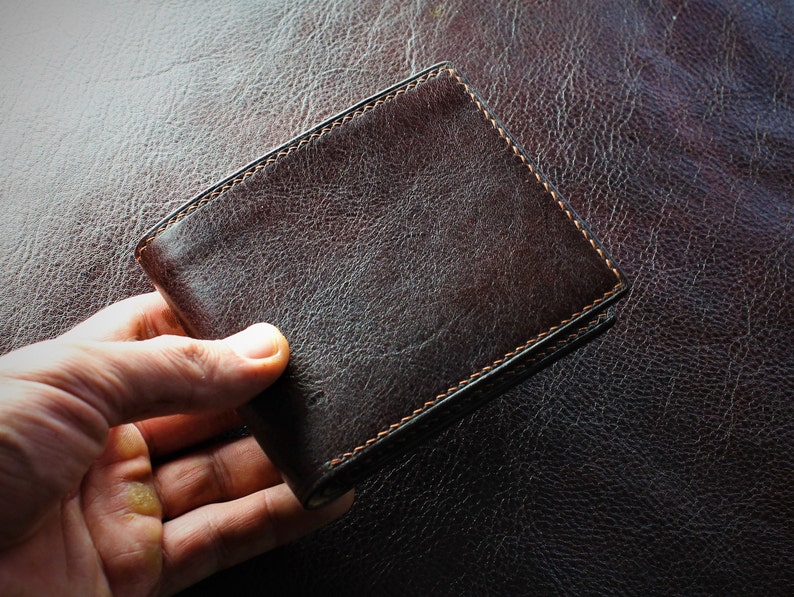 Christmas Gifts for Men Thick Leather Wallet Slim Leather - Etsy
