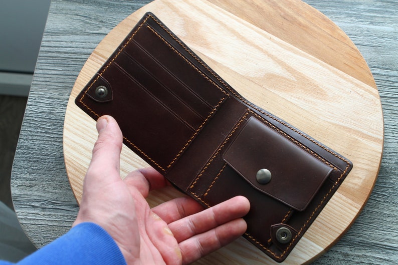 Leather Wallet Wolf Wallet Men's Wallet Hand-tooled - Etsy