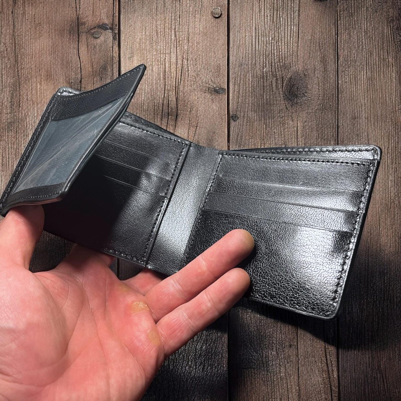 Hand Tooled 3D Wolf Couple Leather Bifold Wallet, Symbol of Loyalty ...