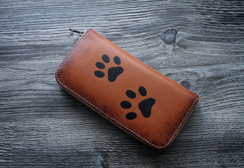 Pet Portrait Long Leather Wallet. Cat Wallet. Custom Cat - Etsy