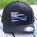 Thin Blue Line Flexfit Hat - Patriotic Hat - Merica Hat - Back the Blue ...