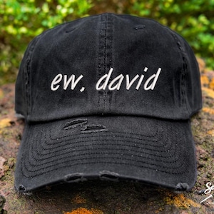 Ew, David Hat | Distressed Baseball Cap OR Ponytail Hat - Etsy