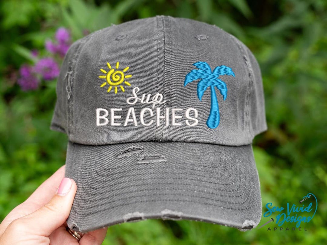 Sup Beaches Hat | Distressed Baseball Cap OR Ponytail Hat | Funny ...