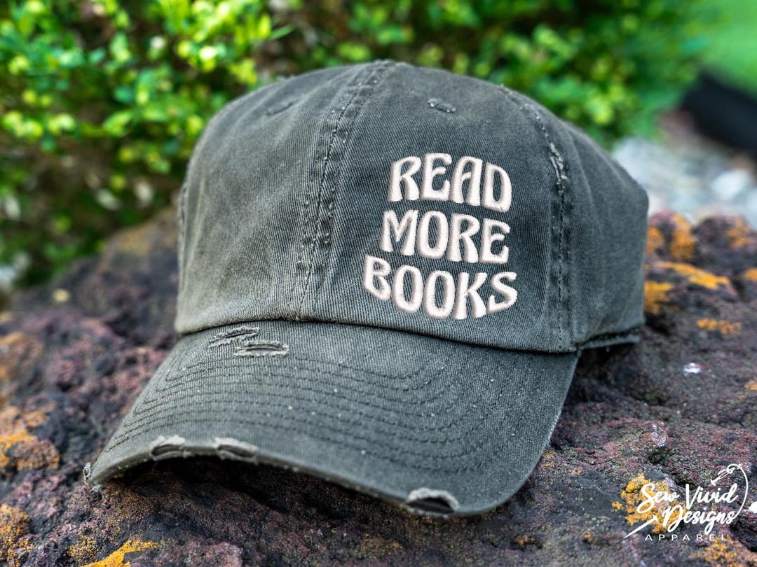 Read More Books Hat | Distressed Baseball Cap OR Ponytail Hat | Reading ...