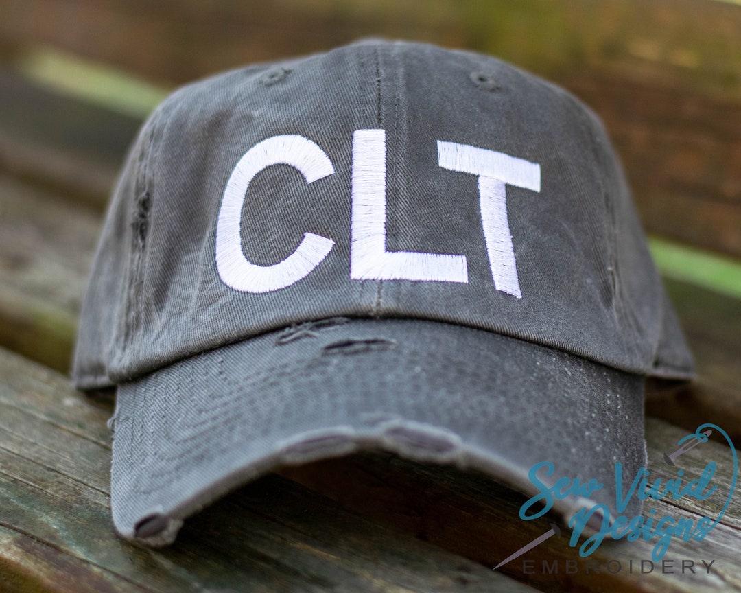 Custom Airport Code Hat Distressed Baseball Cap OR High Ponytail Hat ...