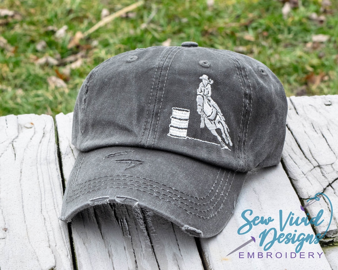Barrel Racing Baseball Cap, High Ponytail Cap Options Available Messy ...