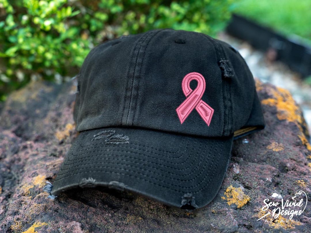 Cancer Ribbon Hat | Baseball Cap OR Ponytail Hat | Breast Cancer ...