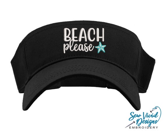 Beach Please Visor Personalized Visor Beach Sun Visor - Etsy