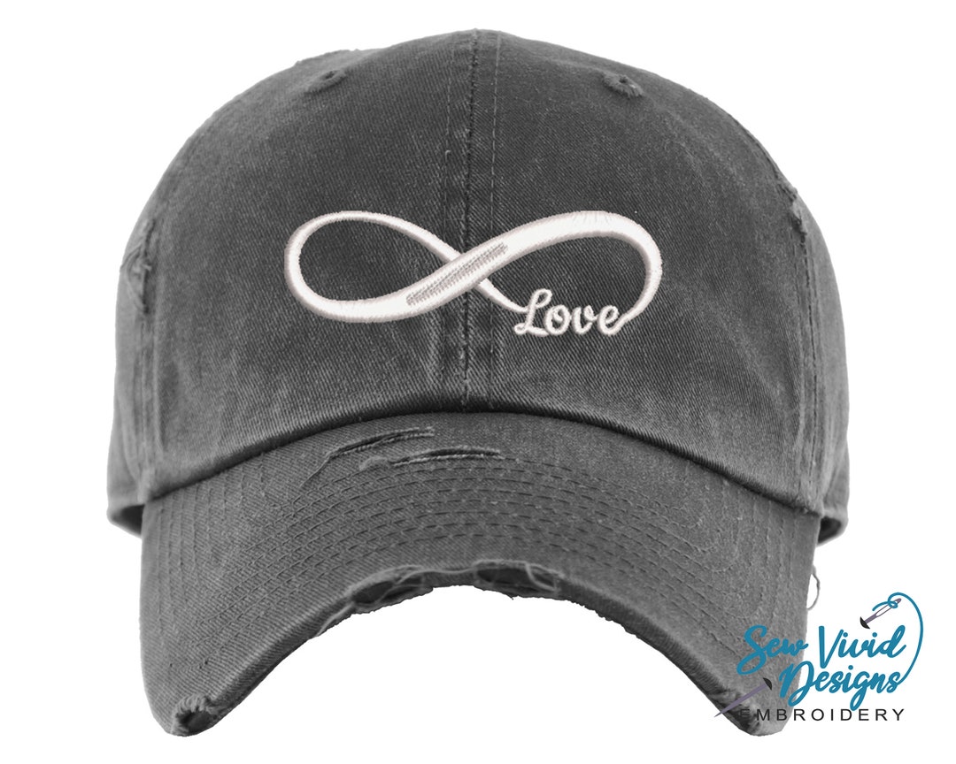 Infinity Love Hat Distressed Baseball Cap OR Ponytail Hat Infinity ...