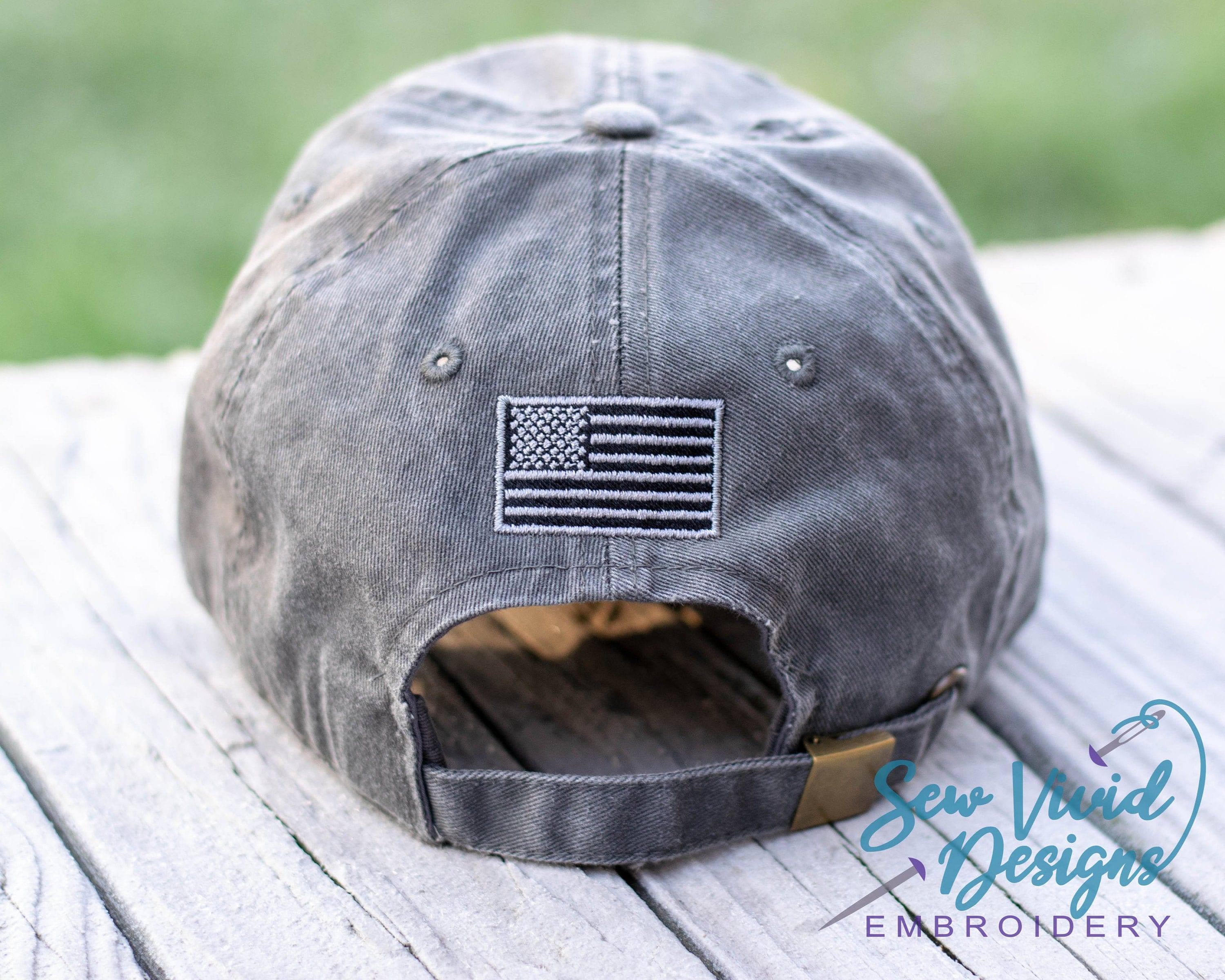 Add a Flag to the Back of a Hat | Back of Hat Embroidery | Customize ...