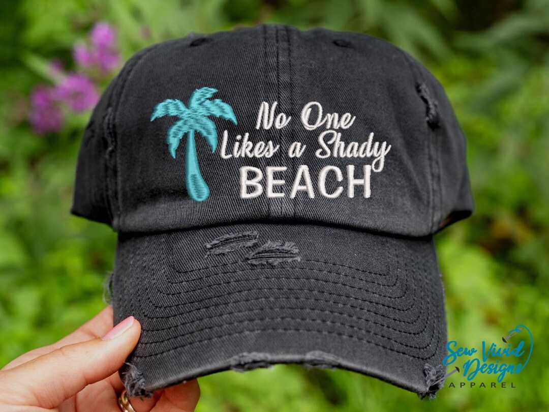No One Likes a Shady Beach Hat | Distressed Baseball Cap OR Ponytail ...