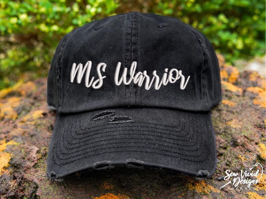MS Warrior Hat | Distressed Baseball Cap OR Ponytail Hat | MS Strong ...