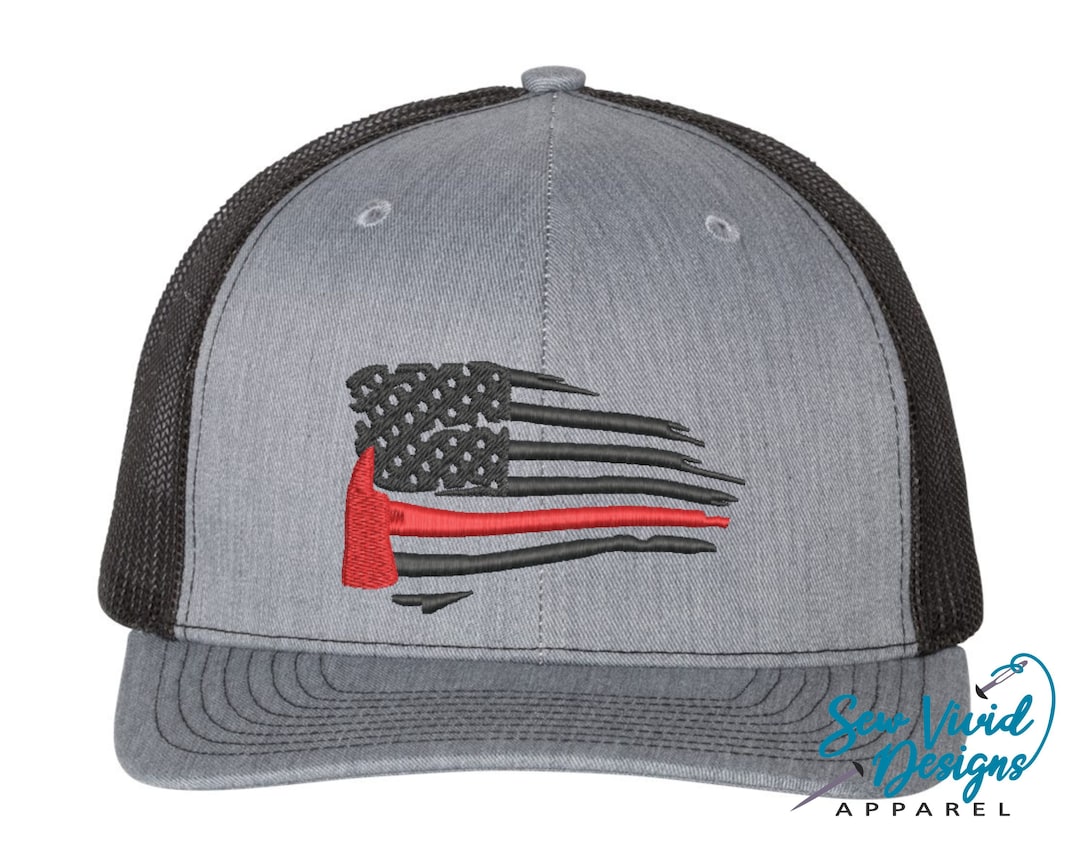 Thin Red Line Axe Firefighter Hat | Richardson 112 Snapback Hat ...