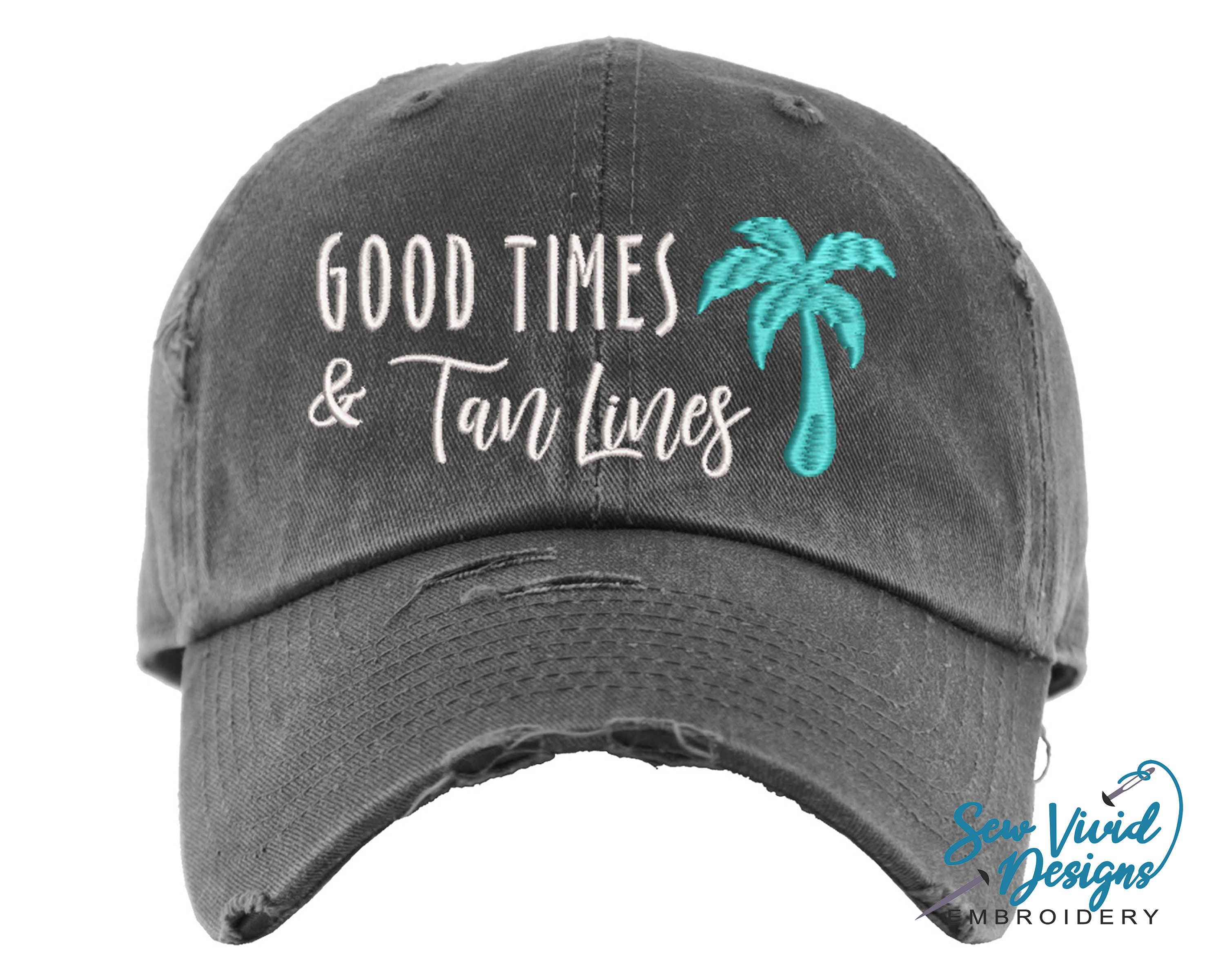Good Times & Tan Lines Hat Distressed Baseball Cap OR - Etsy