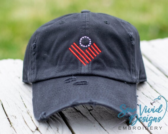 Angled Betsy Ross Flag Hat Distressed Baseball Cap OR High - Etsy