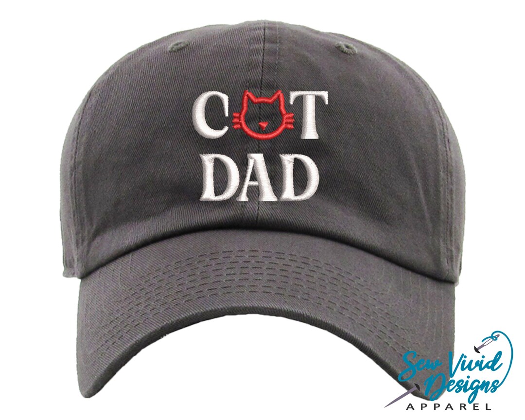Cat Dad Hat | Custom Embroidered Classic Baseball Cap | Father's Day ...