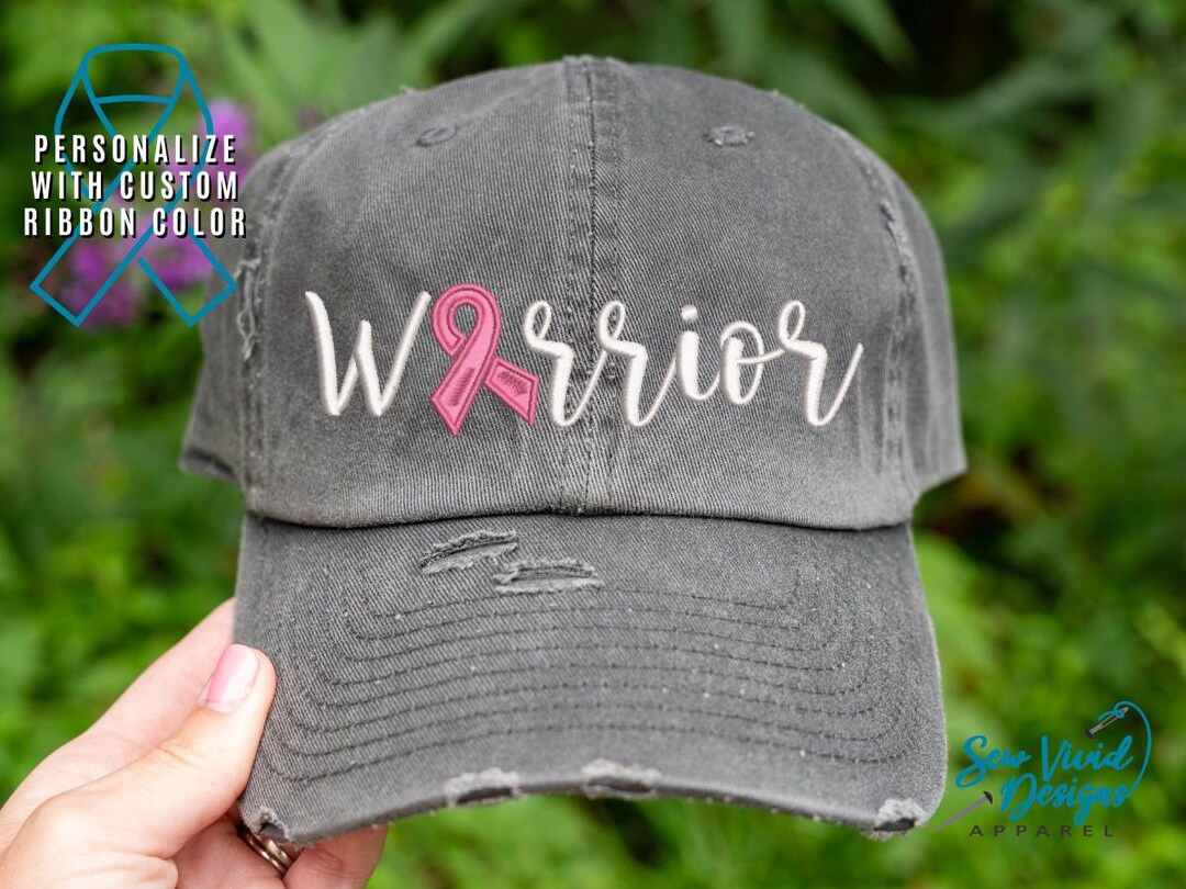 Cancer Warrior Hat, Cancer Awareness Custom Hat, Fight Cancer Baseball ...