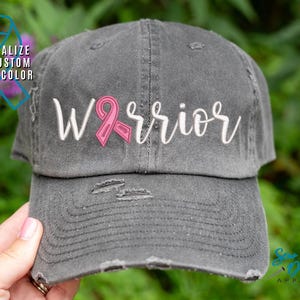 Cancer Warrior Hat, Cancer Awareness Custom Hat, Fight Cancer Baseball ...