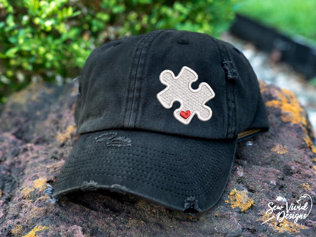 Autism Awareness Hat | Distressed Baseball Cap OR Ponytail Hat | Autism ...