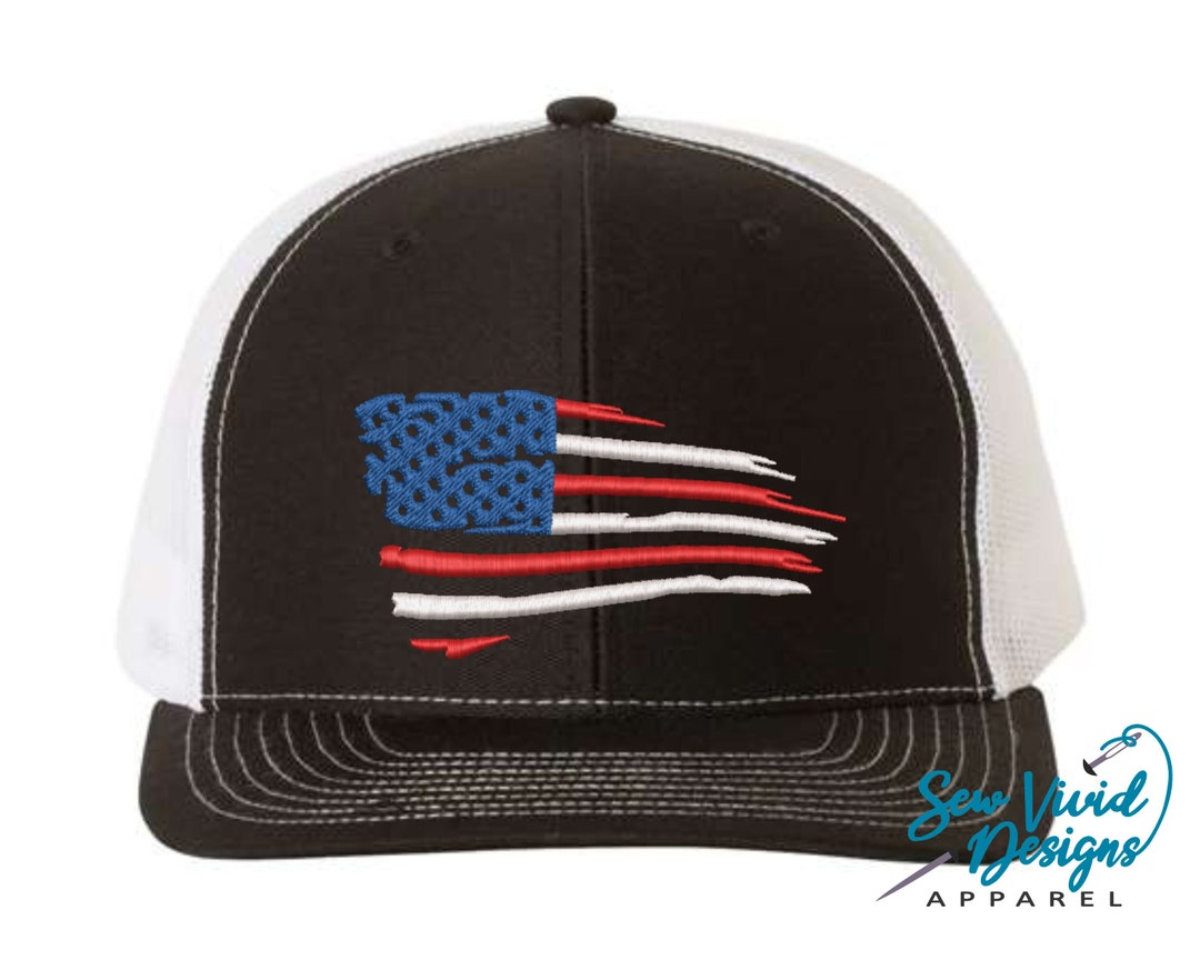 Waving American Flag Hat | Richardson 112 | Snapback Patriotic Hat ...