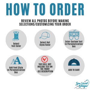 Back of Cap Personalized on a BLANK Front Cap- Name on Back of Cap ...