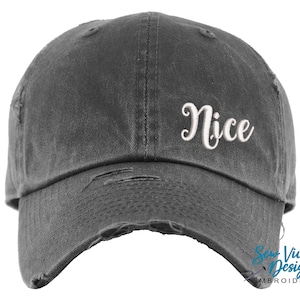 Nice Hat offset Distressed Baseball Cap OR Ponytail Hat Funny Christmas ...