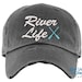 River Life Hat DISTRESSED Baseball Cap OR Ponytail Hat - Etsy