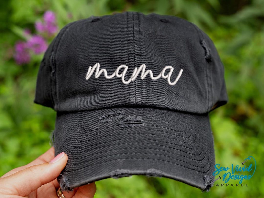 Mama Hat | Distressed Baseball Cap OR Ponytail Hat | Gifts for Mom ...