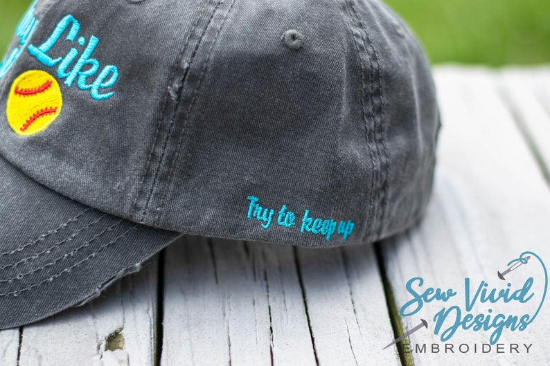 Add Name or Text to Back or Side of Baseball Cap Back of | Etsy