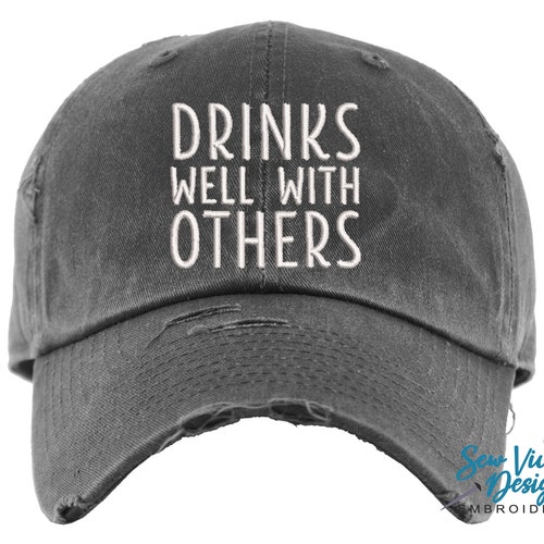 Day Drinking Hat Distressed Baseball Cap OR Ponytail Hat - Etsy