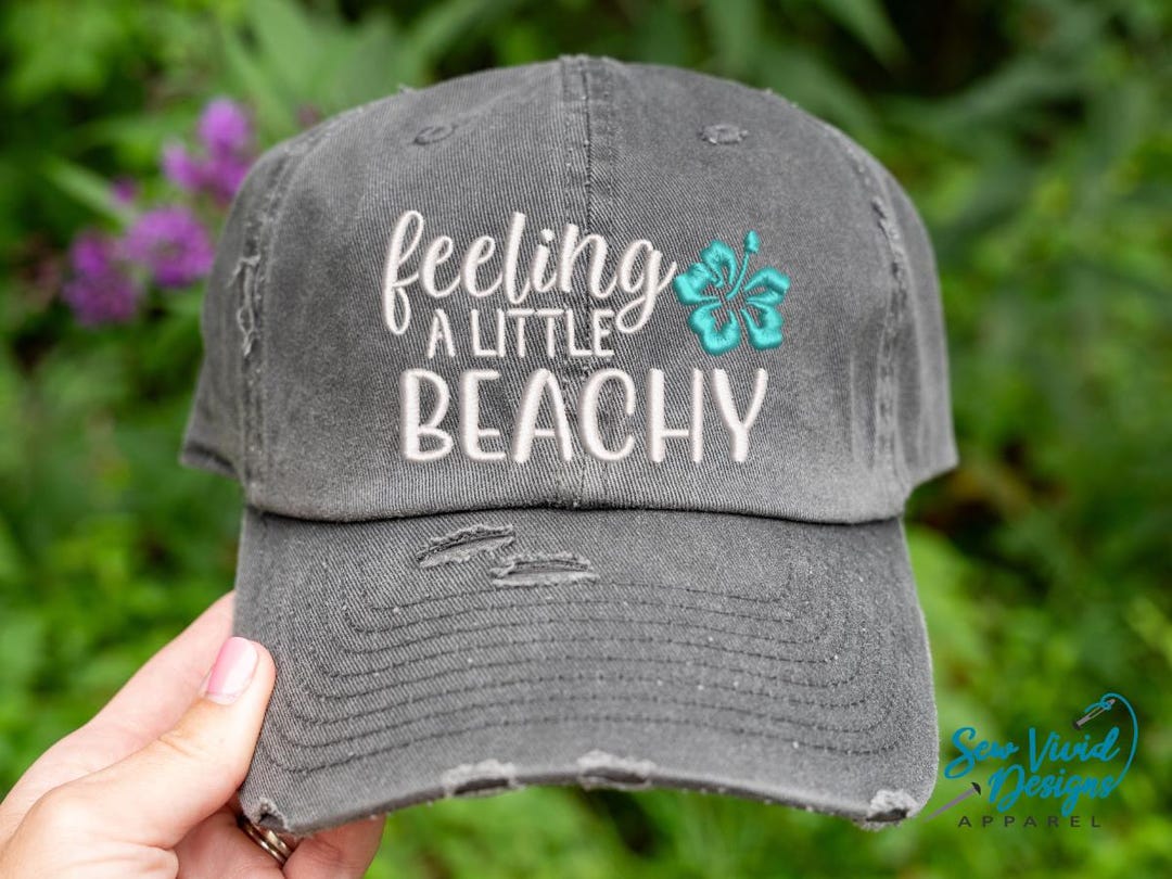 Feeling a Little Beachy Hat | Distressed Baseball Cap OR Ponytail Hat ...