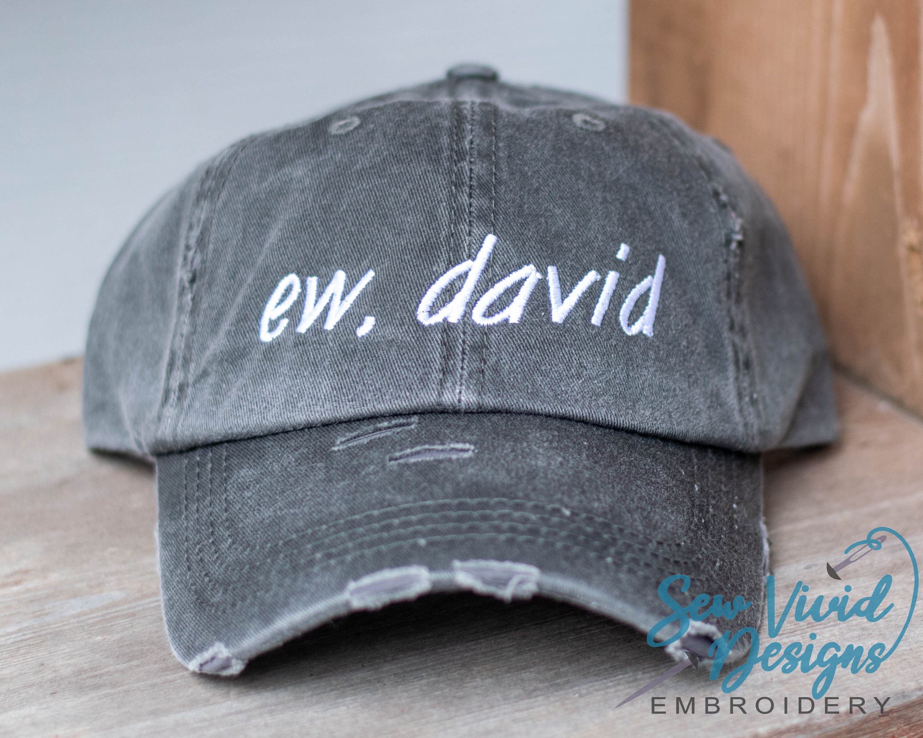 Ew David Hat Distressed Baseball Cap OR Ponytail Hat - Etsy
