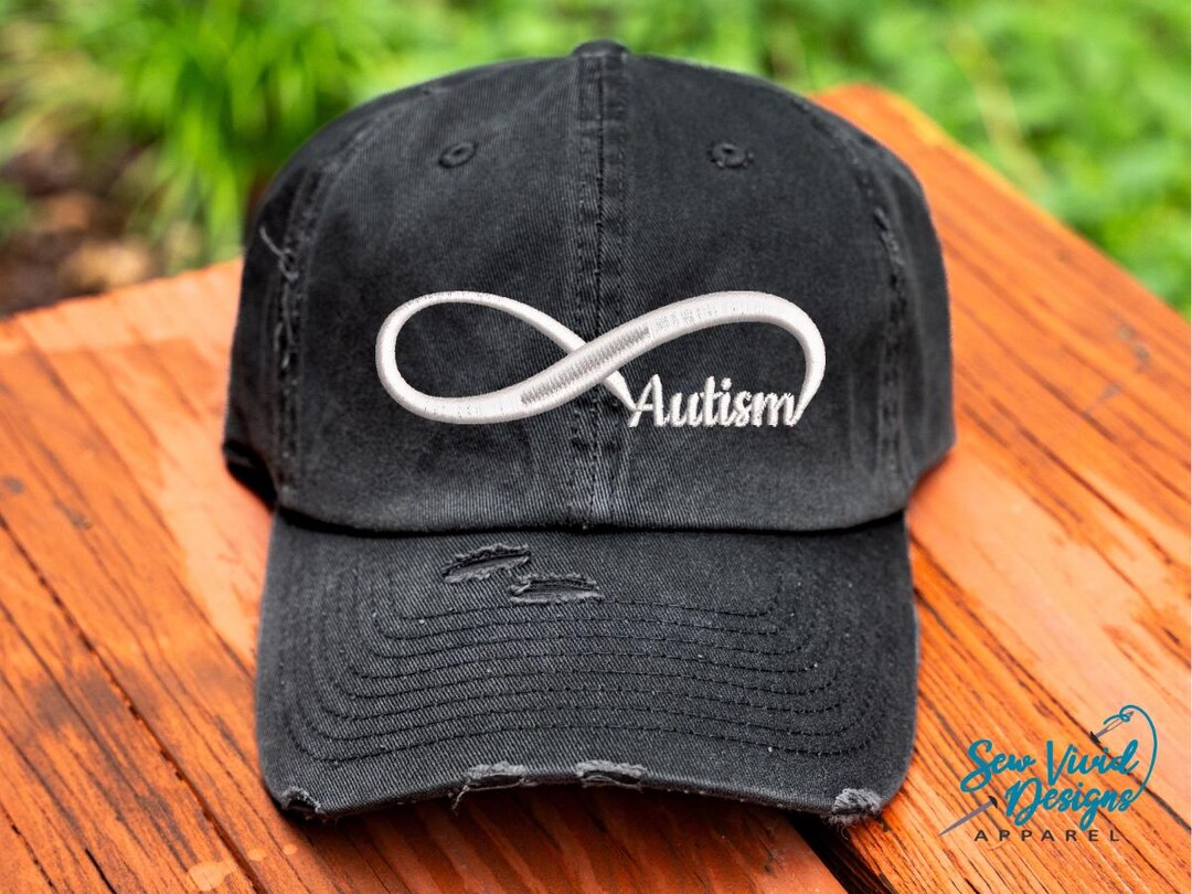 Autism Awareness Infinity Hat | DISTRESSED Baseball Cap OR Ponytail Hat ...