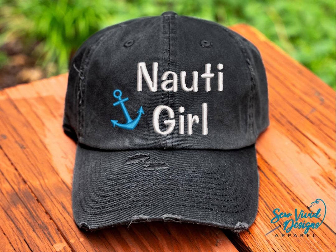 Nauti Girl Hat | Hat With Anchor | Summer Beach Cap | Girls Trip ...