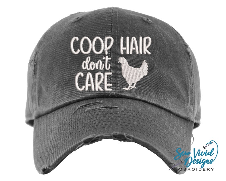 Coop Hair Don't Care Hat Distressed Baseball Cap OR - Etsy