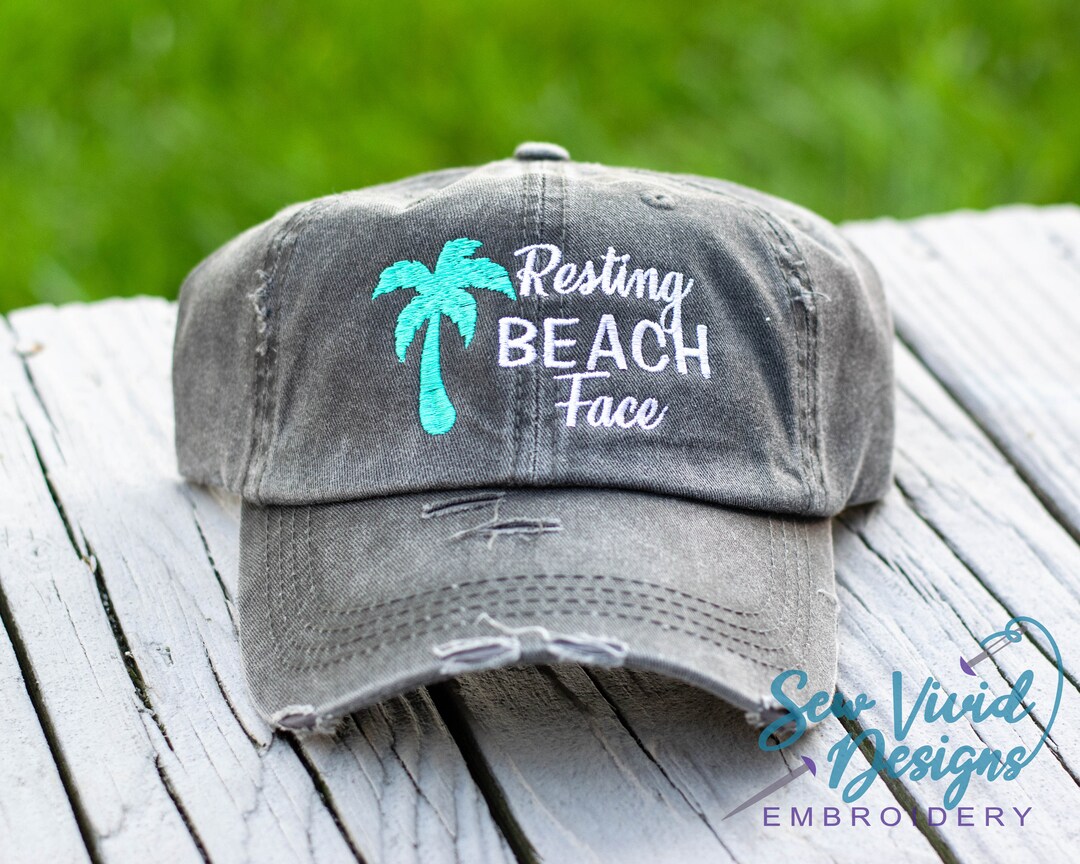Resting Beach Face Hat Perfect for Girls Trip or Summer Vacation ...