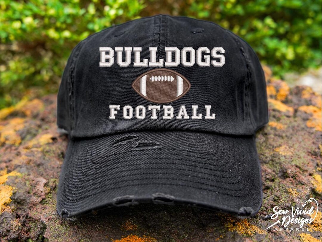 Custom Football Hat | DISTRESSED Baseball Cap OR Ponytail Hat | School ...