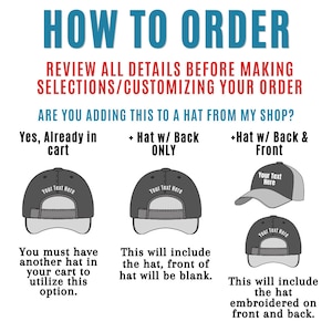 Add Name or Text to Back or Side of Baseball Cap | Back of Hat ...