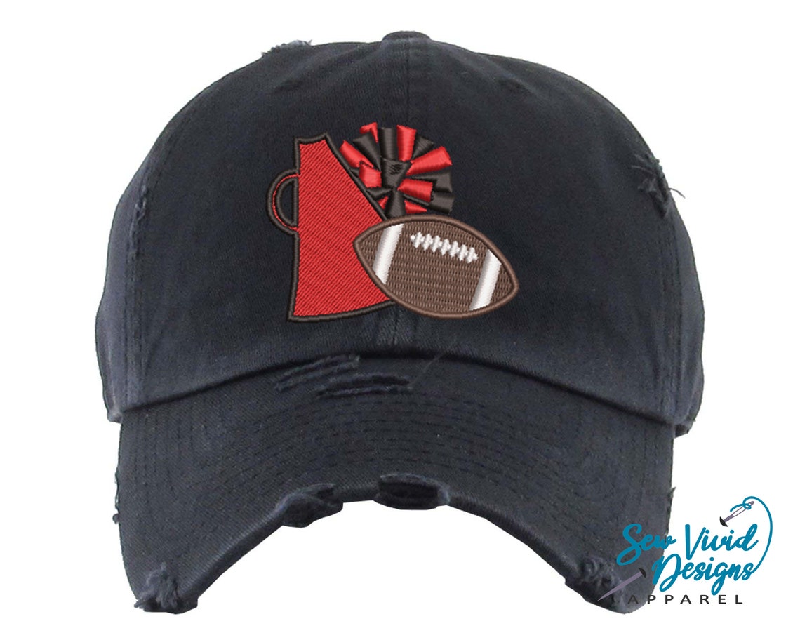 Football Cheerleading Hat Distressed Baseball Cap OR - Etsy