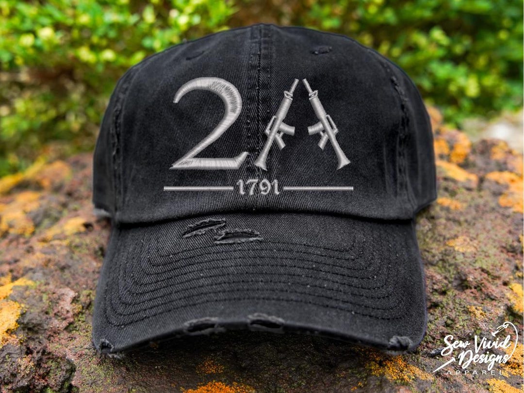 2nd Amendment Hat | Distressed Baseball Cap OR Ponytail Hat | 2A AR Flag Hat | Second Amendment ...