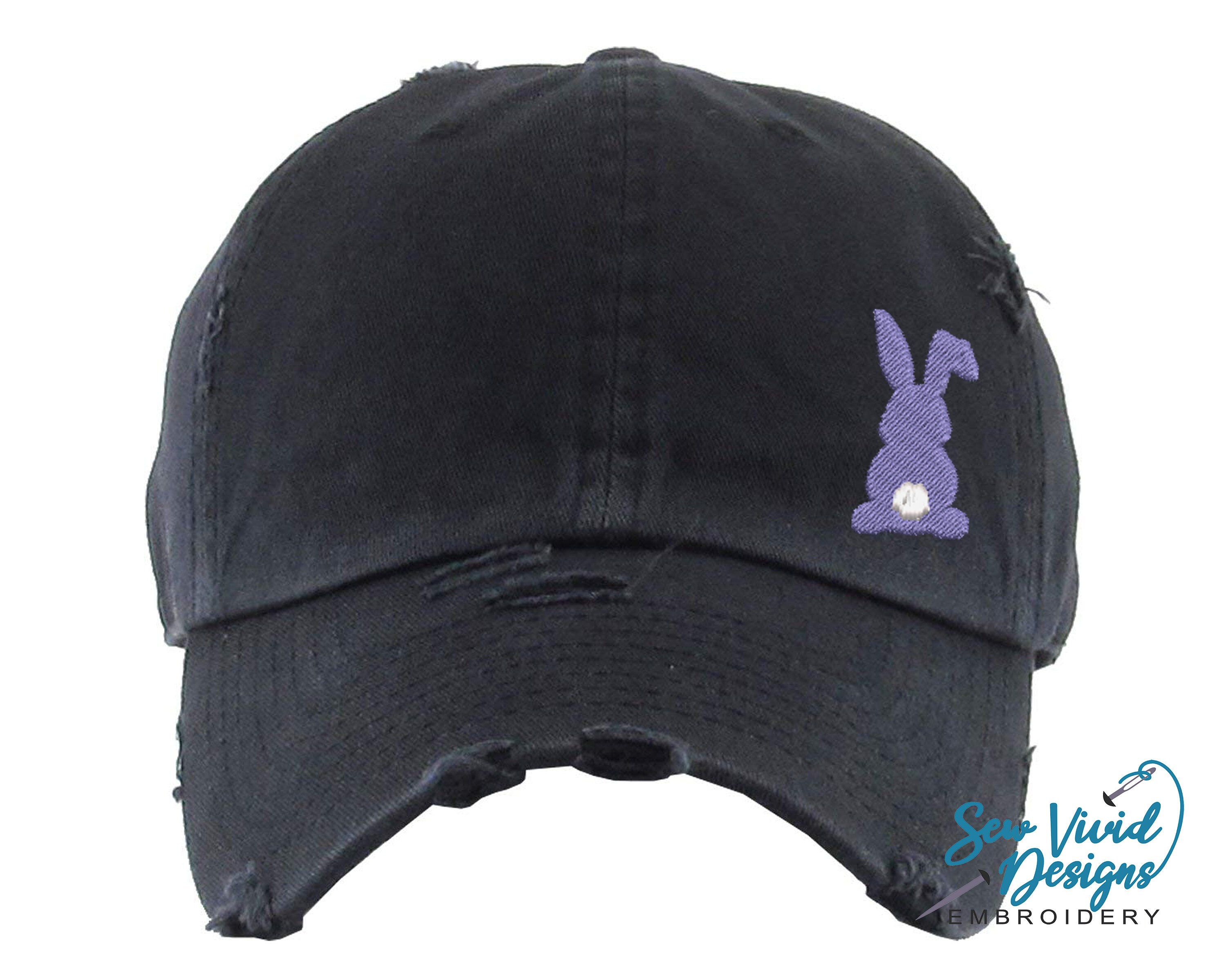 Easter Bunny Hat Distressed Baseball Cap OR Ponytail Hat | Etsy