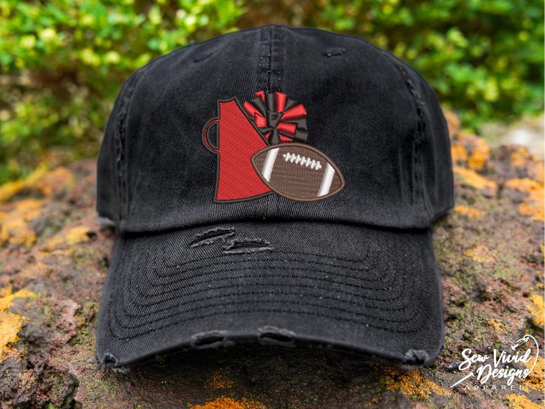 Football Cheerleading Hat | Distressed Baseball Cap OR Ponytail Hat ...
