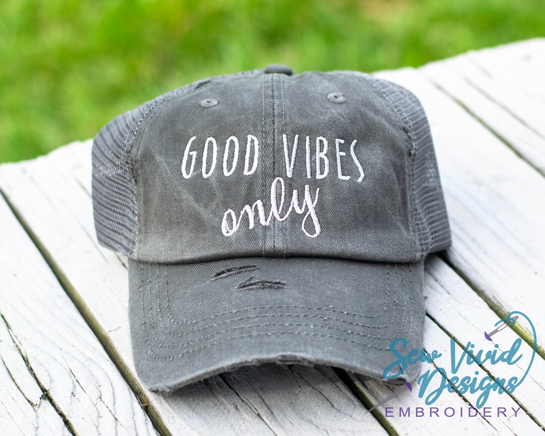 Good Vibes Only Hat Inspirational Positive Vibes Summer - Etsy