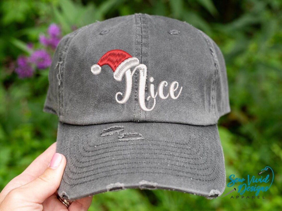Nice Hat Distressed Baseball Cap OR Ponytail Hat Funny Christmas Gifts ...
