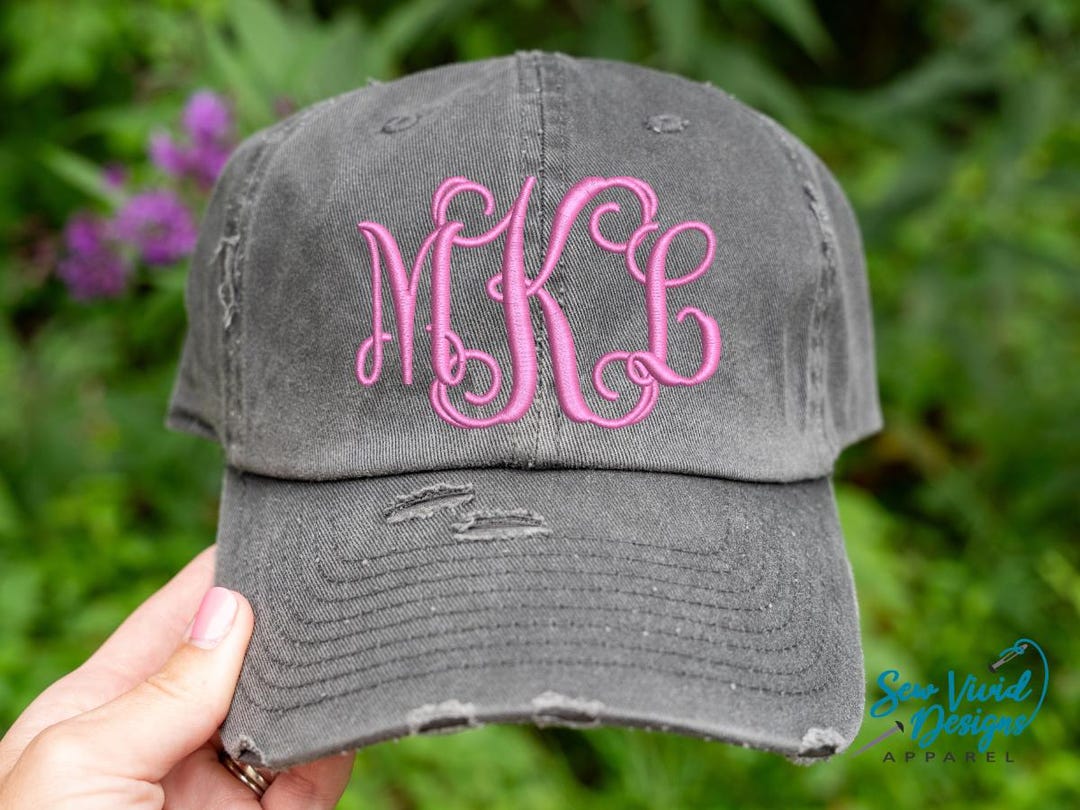 Monogrammed Hat, Personalized Hat, Ladies Monogram Hat, Monogrammed Cap ...