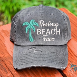 Resting Beach Face Hat | Perfect for Girls Trip or Summer Vacation ...